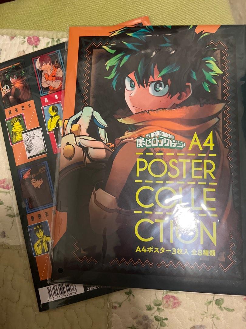 My hero academia MHA Shounen jump shop a4 poster set of 3 sheets Eraser ...