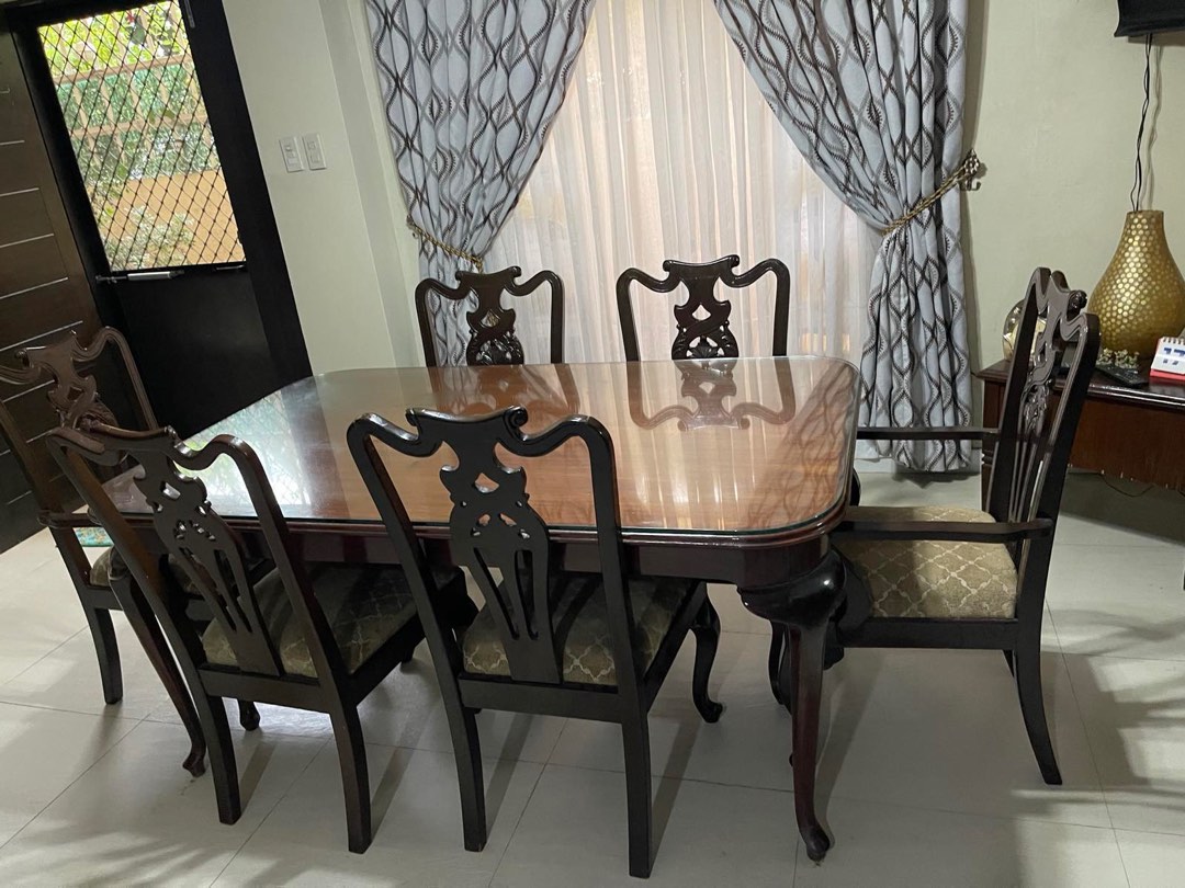 Narra 6 Sitter Dining Table, Furniture & Home Living, Furniture, Tables ...