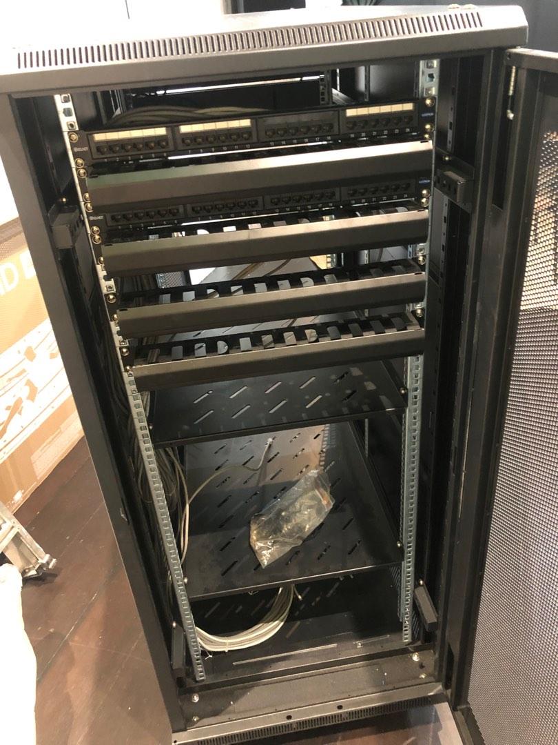 Office server rack (Black stainless), Furniture & Home Living, Furniture, Shelves, Cabinets ...