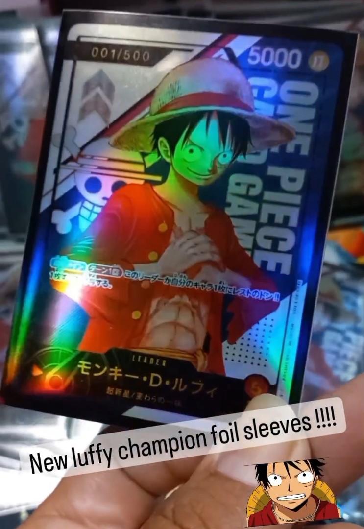 One Piece Card Game custom foil sleeves * Luffy Champion Sleeve ...