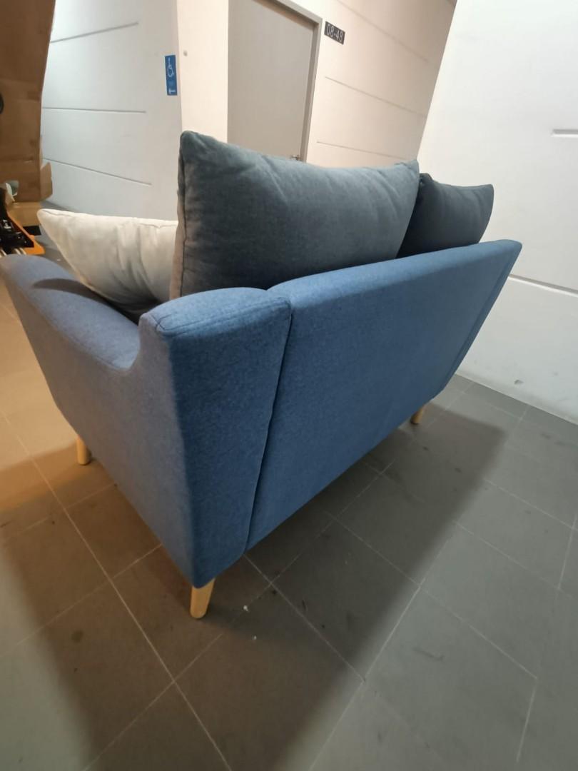 OXIDE SCANDI 2 Seater Sofa in NAVY BLUE, Furniture & Home Living ...