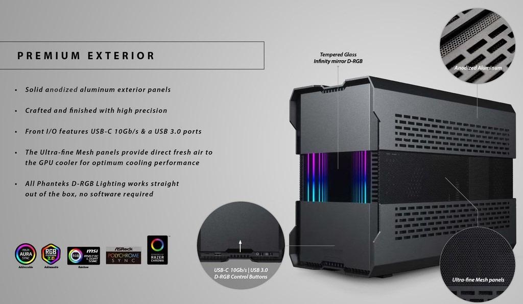 Phanteks EVOLV SHIFT XT DRGB Expandable Infinity Mirror iTX Mini ...