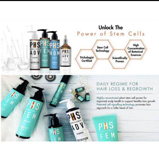 PHS Hairscience FEM shampoo+conditioner set 200ml, Beauty & Personal ...