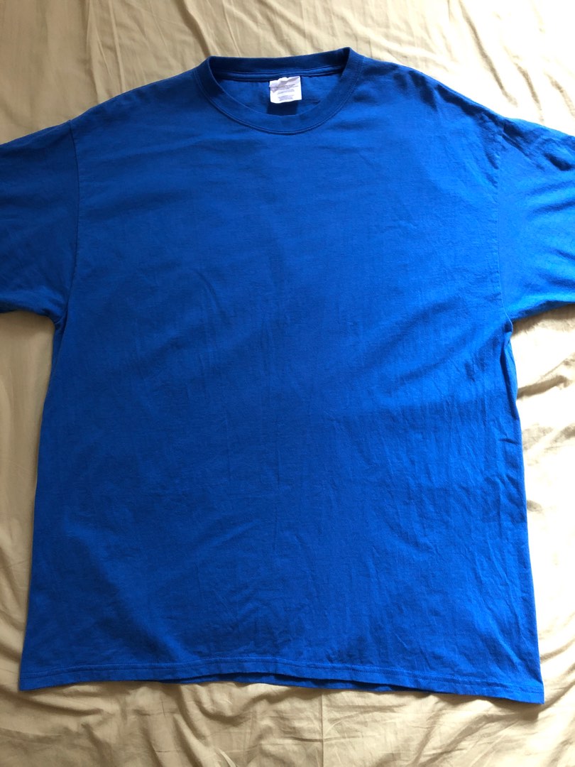 Plain Blue Shirt, Men's Fashion, Tops & Sets, Tshirts & Polo Shirts on ...