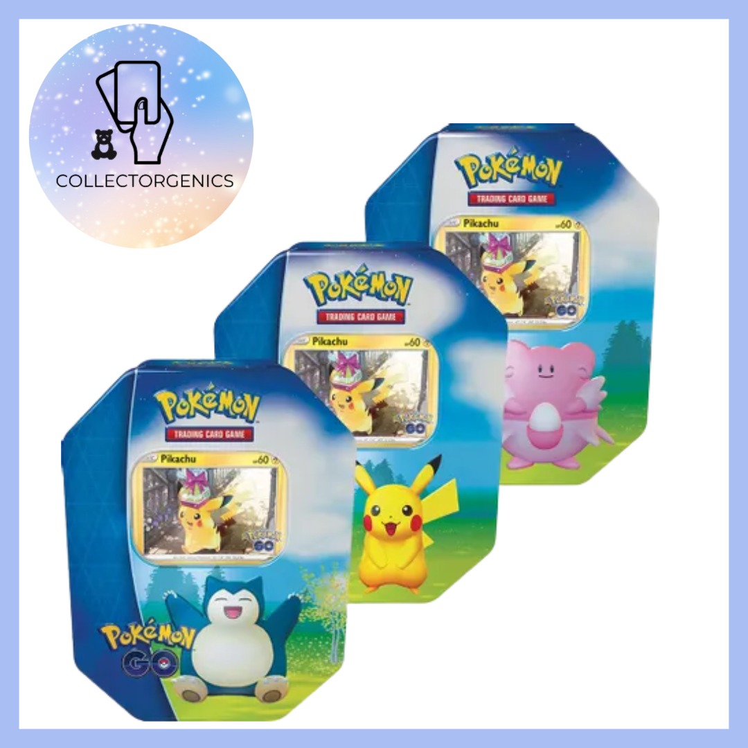 Pokemon TCG: Pokemon GO Gift Tin Set of 3 (Blissey, Pikachu & Snorlax ...