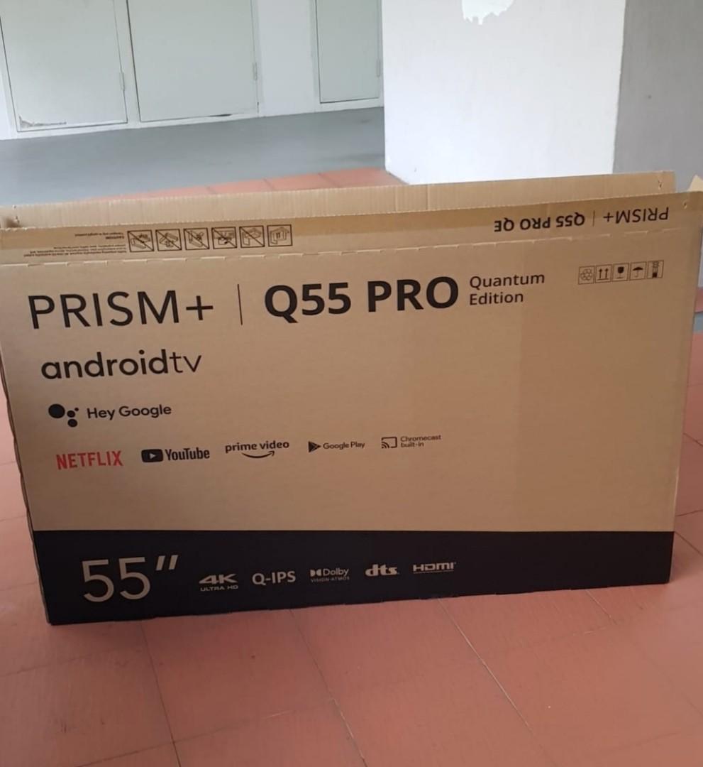 55 inch Prism TV Empty Box With Styrofoam, TV & Home Appliances, TV ...