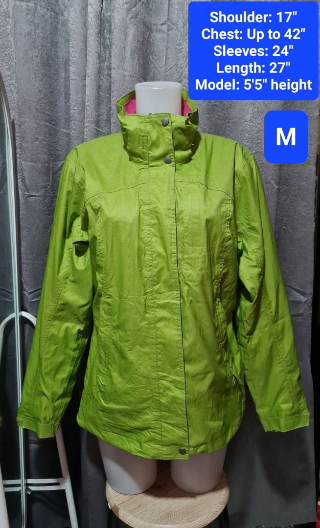 QUECHUA Avocado Green Windbreaker Jacket for Women Medium Size UKAY ...