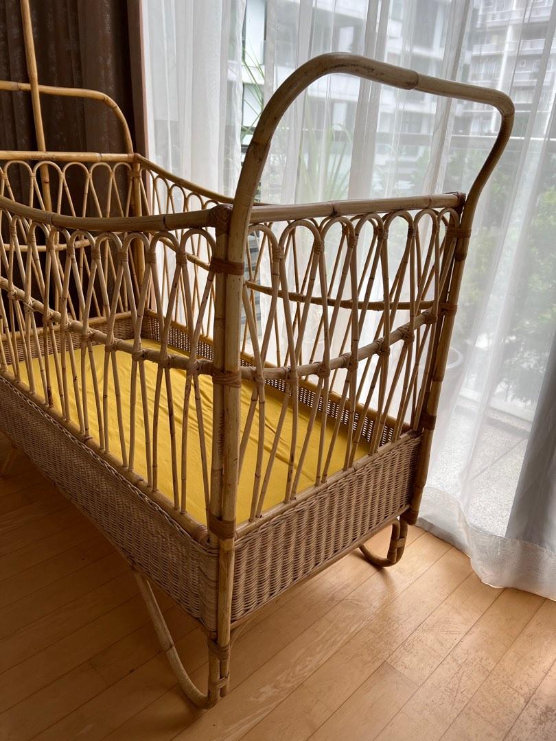 Rattan Baby Cot, Babies & Kids, Baby Nursery & Kids Furniture, Cots ...