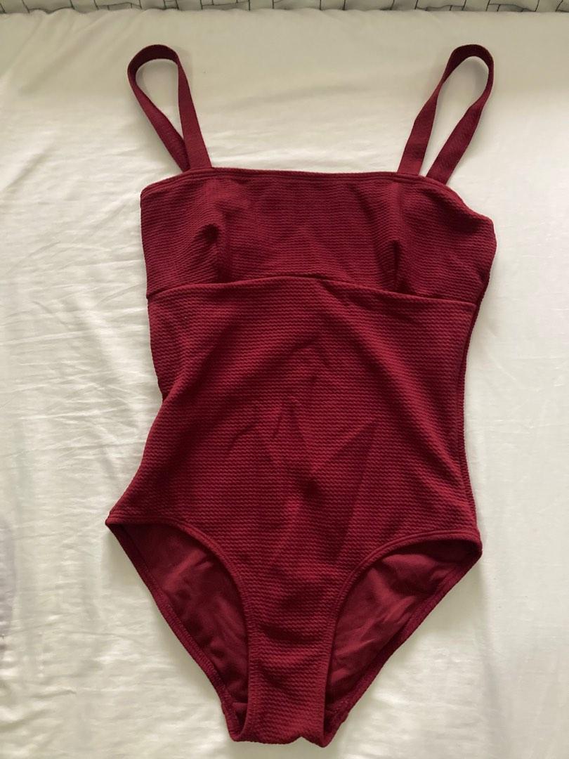 Red bench swimsuit, Women's Fashion, Swimwear, Bikinis & Swimsuits on ...