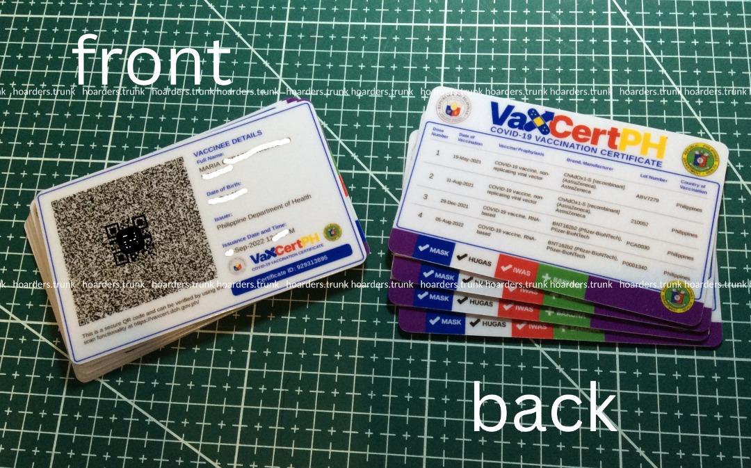 resize and print your vaxcert on pvc id card / non-fading, Computers ...