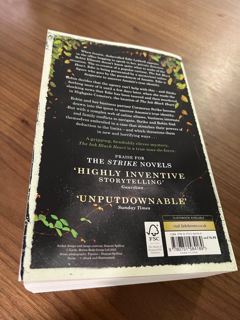 The ink black heart (Cormoran strike book 6) by Robert Galbraith (jk ...