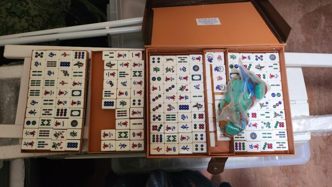 Rose Gold full set of mahjong tiles with chips, Hobbies & Toys, Toys ...