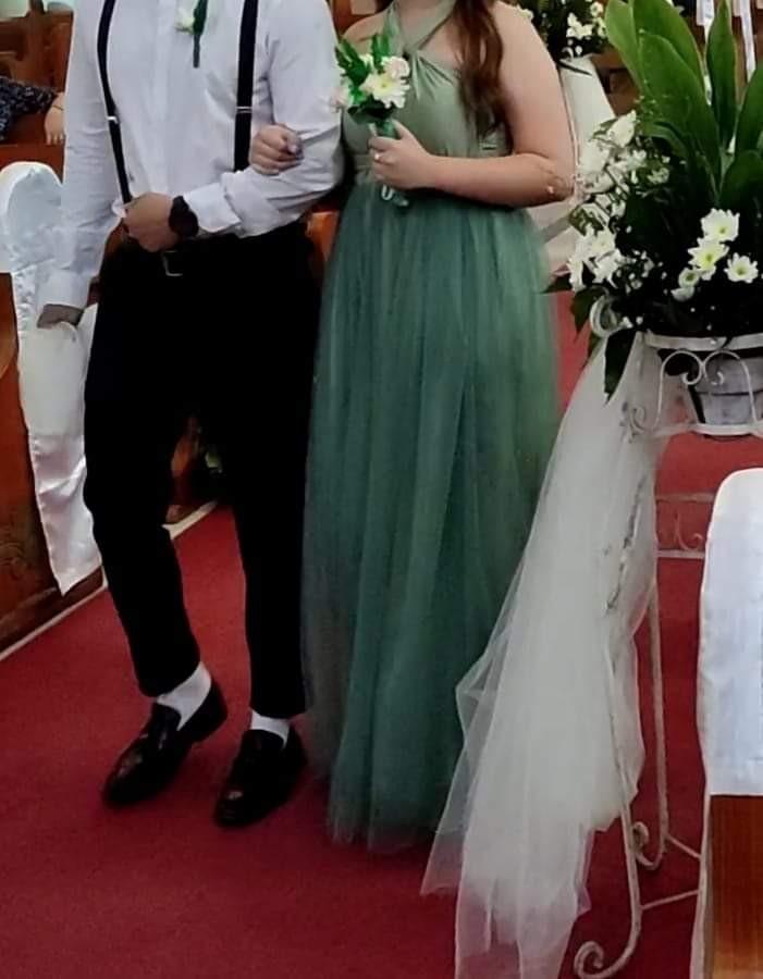 Sage Green Infinity, Women's Fashion, Dresses & Sets, Evening dresses ...