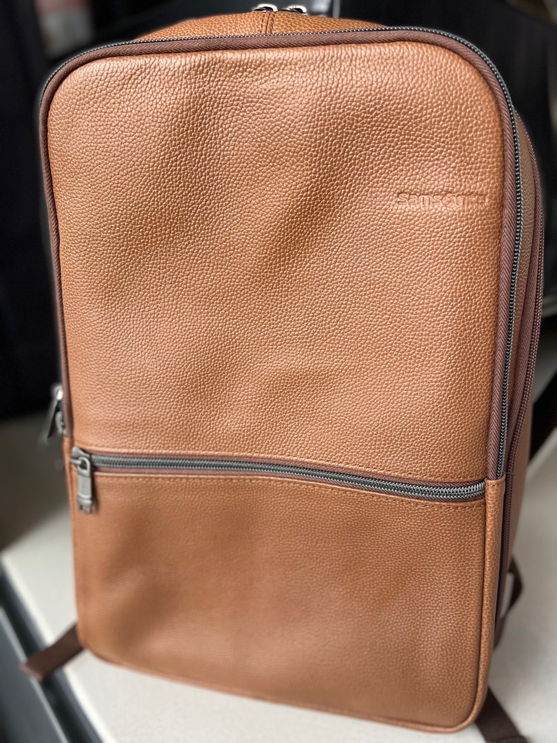Samsonite Classic Leather Slim Backpack, Women's Fashion, Bags ...