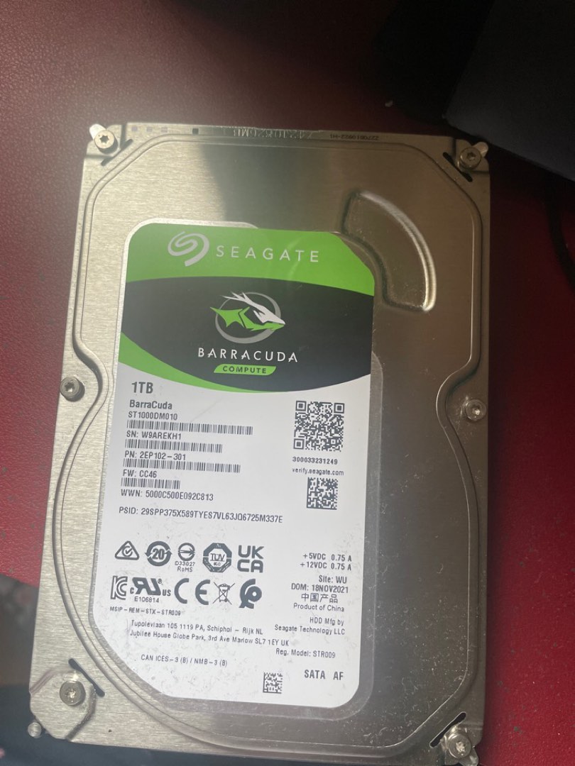 Seagate BarraCuda 1TB HDD, Computers & Tech, Parts & Accessories, Hard ...