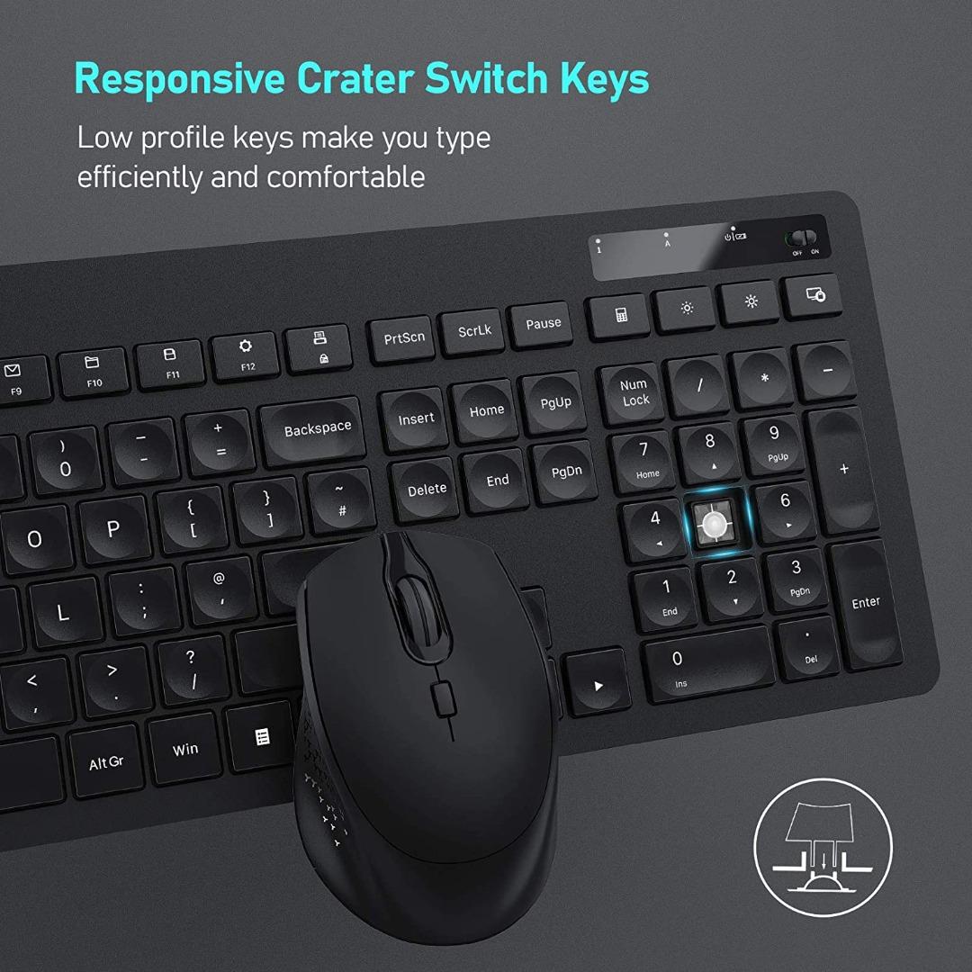 Seenda SK60 | 2.4ghz, Battery Powered, Wireless Keyboard & Mouse Combo ...
