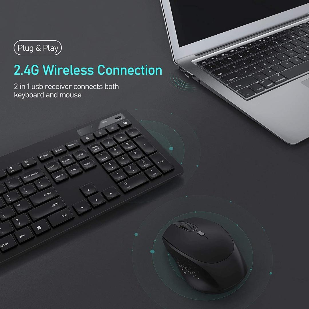 Seenda SK60 | 2.4ghz, Battery Powered, Wireless Keyboard & Mouse Combo ...