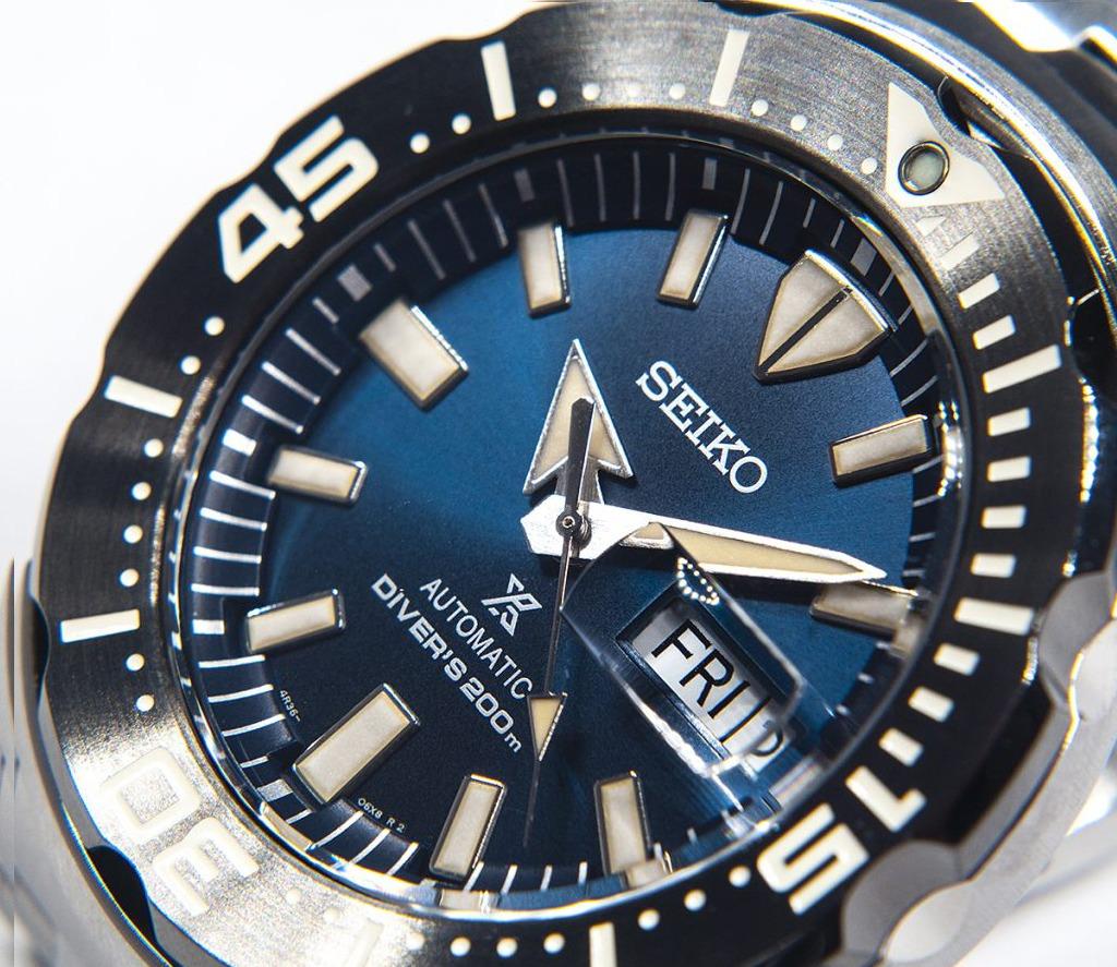 Seiko Prospex Monster Blue Dial Stainless Steel Automatic Watch SRPD25 ...