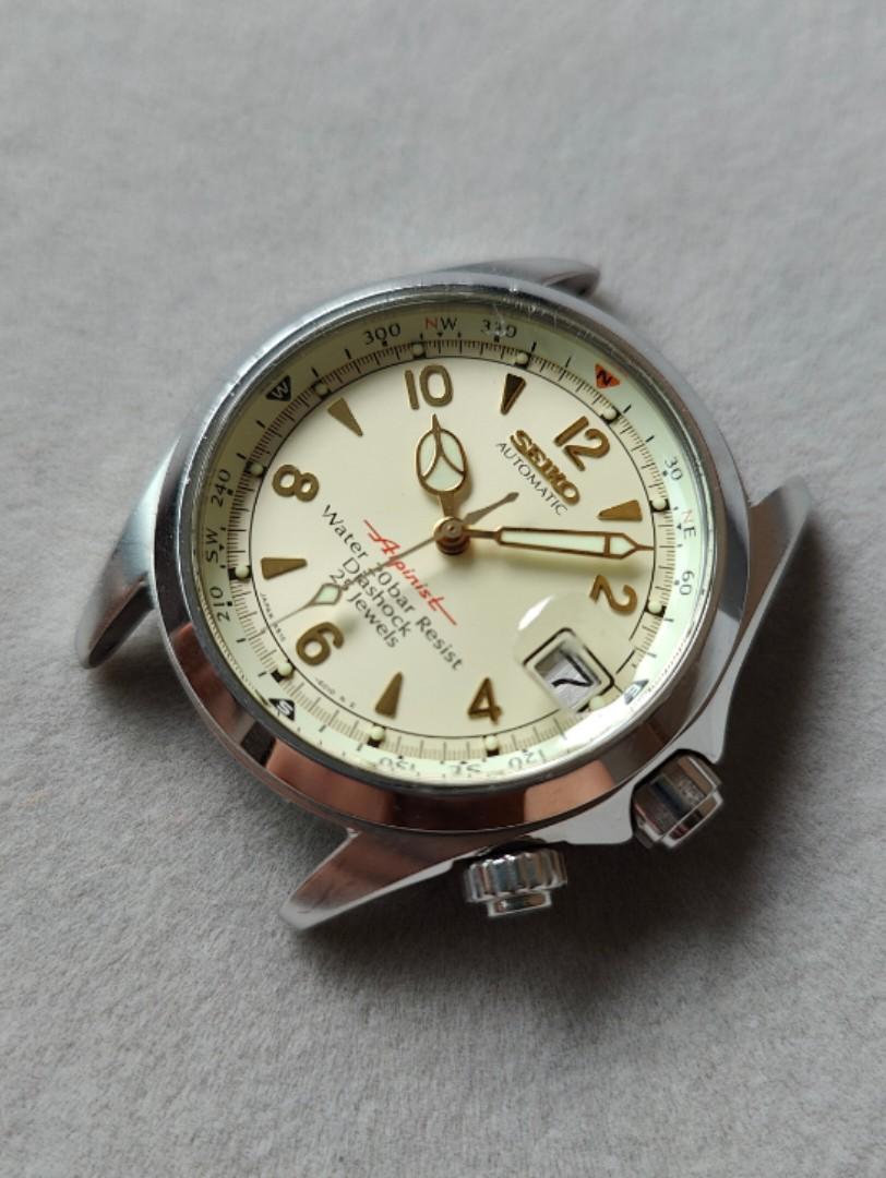 Seiko Red Alpinist Cream dial 4S15-6000 with Bracelet, Luxury, Watches ...