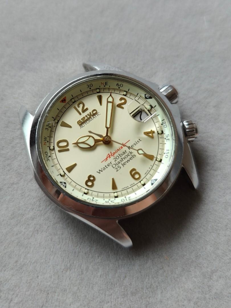 Seiko Red Alpinist Cream dial 4S15-6000 with Bracelet, Luxury, Watches ...
