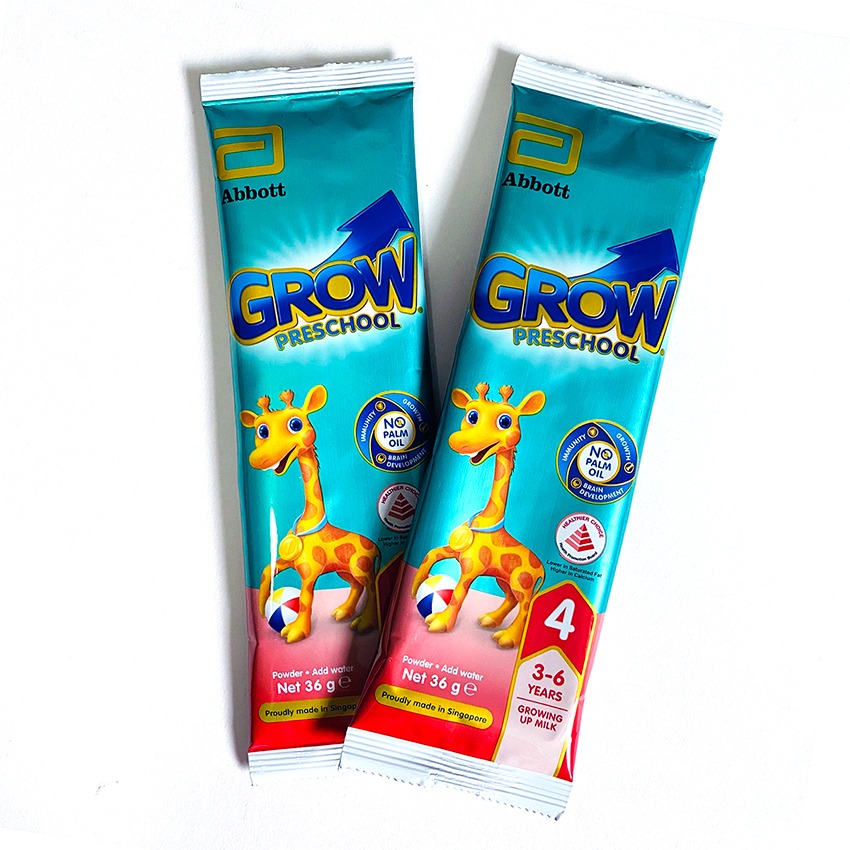 Set of 2 Sachets of Abbott Grow Preschool Milk Formula, Babies & Kids ...