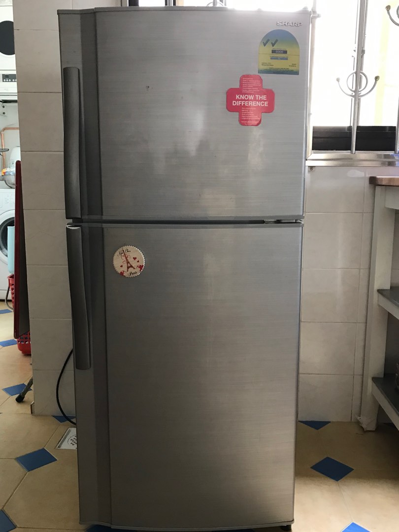 Sharp 2 door fridge 175L (SJ-D0225-SL), TV & Home Appliances, Kitchen ...
