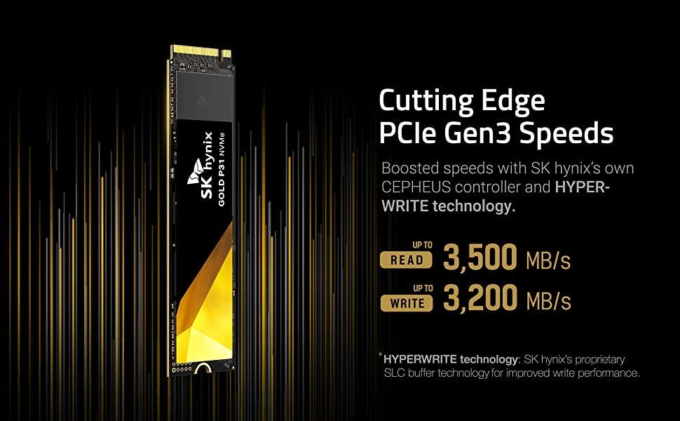 SEALED! SK hynix Gold P31 2TB PCIe NVMe Gen3 M.2 2280 Internal SSD l Up to 3500MB/S l Compact M ...