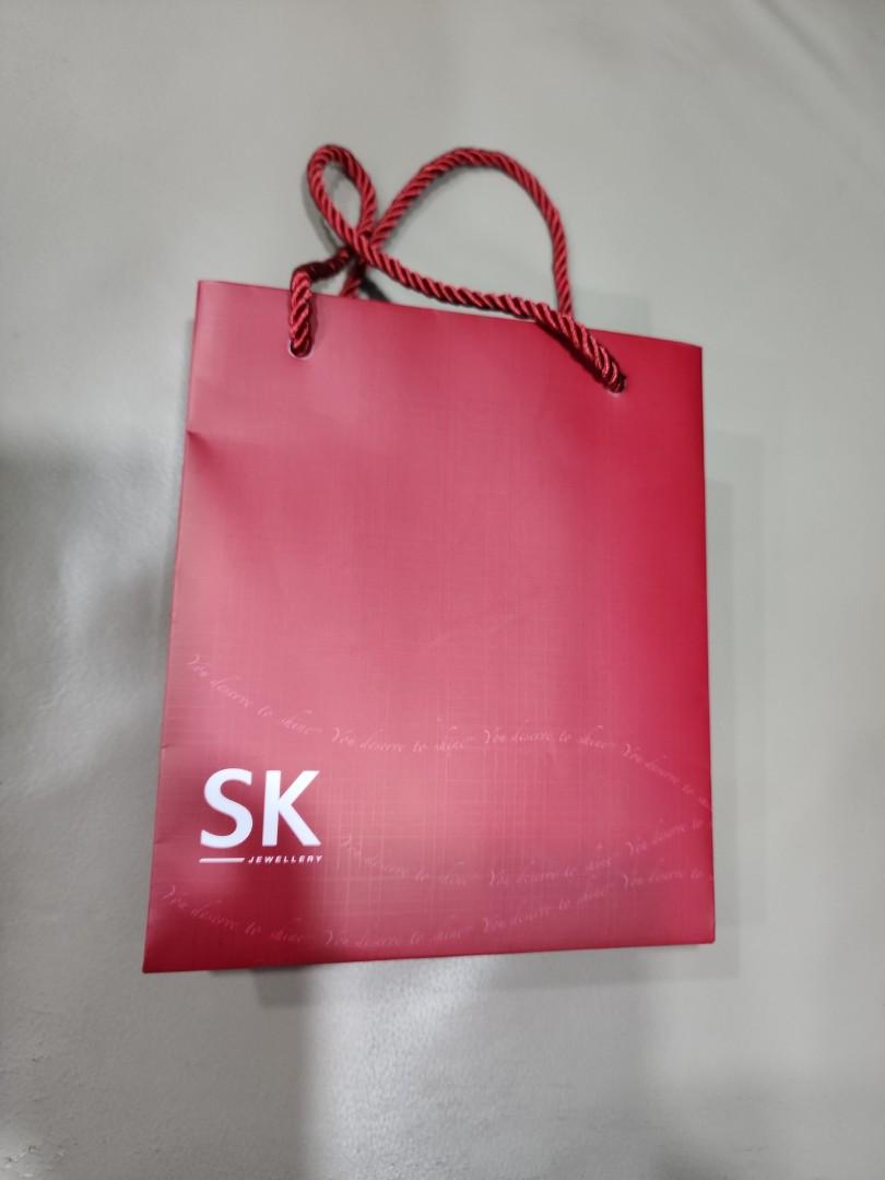 SK JEWELLERY RED PAPER BAG, Hobbies & Toys, Stationery & Craft, Craft ...