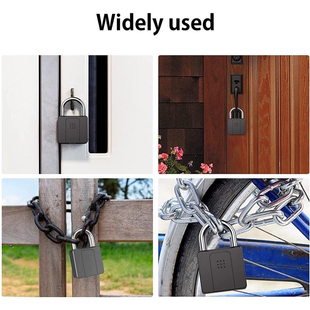 SMART Keyless Fingerprint Padlock, App Remote Unlock Waterproof Key ...