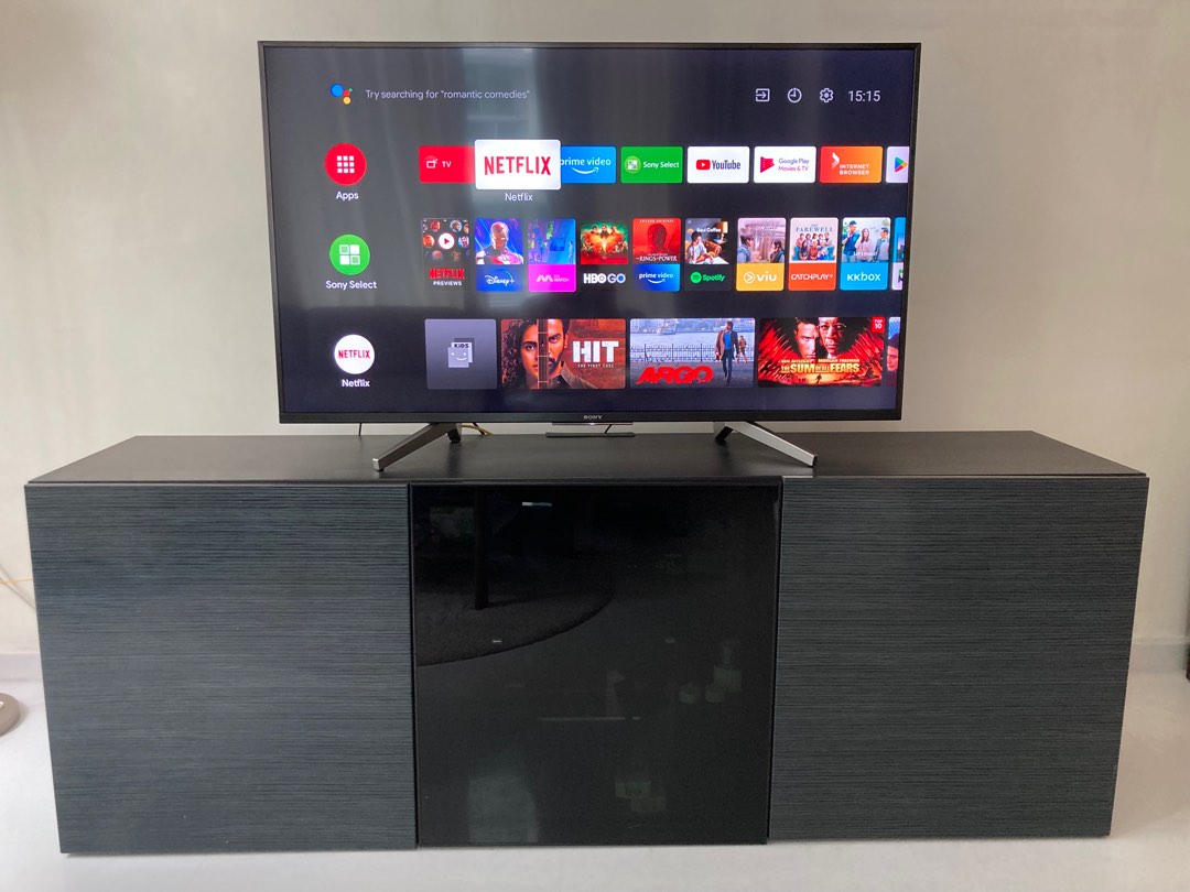 Sony Bravia 49-inch TV with TV console, TV & Home Appliances, TV ...