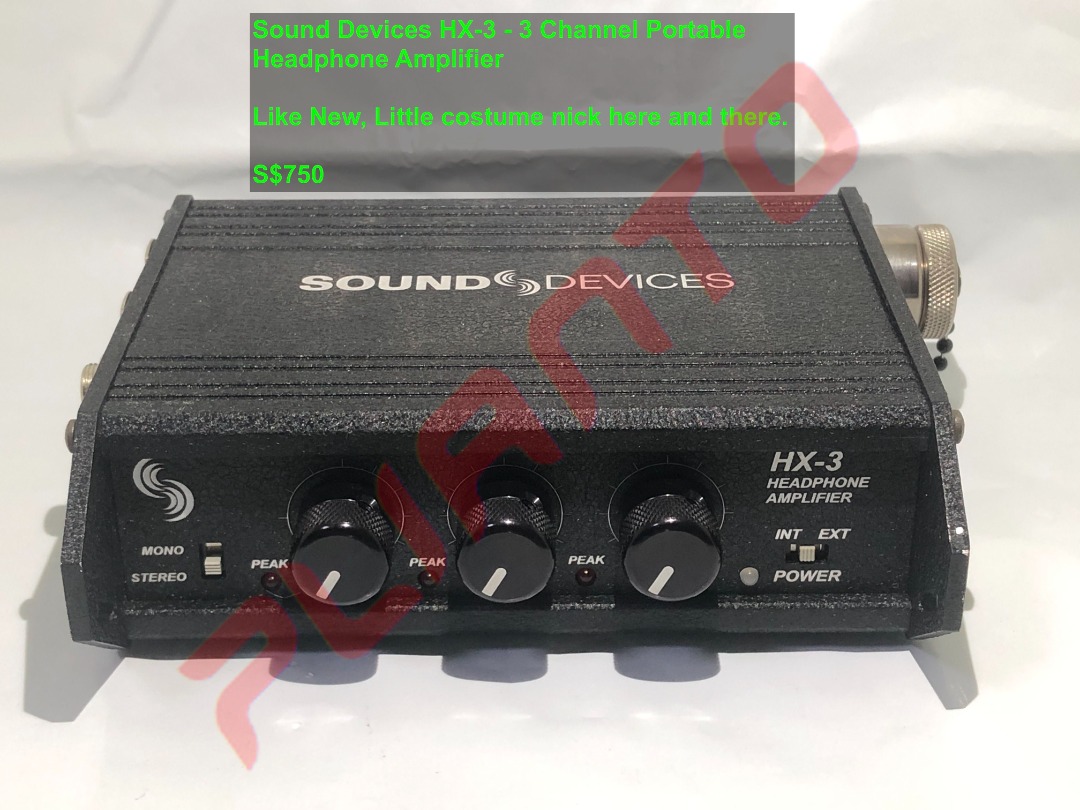 Sound Devices HX-3 - 3 Channel Portable Headphone Amplifier, Audio ...