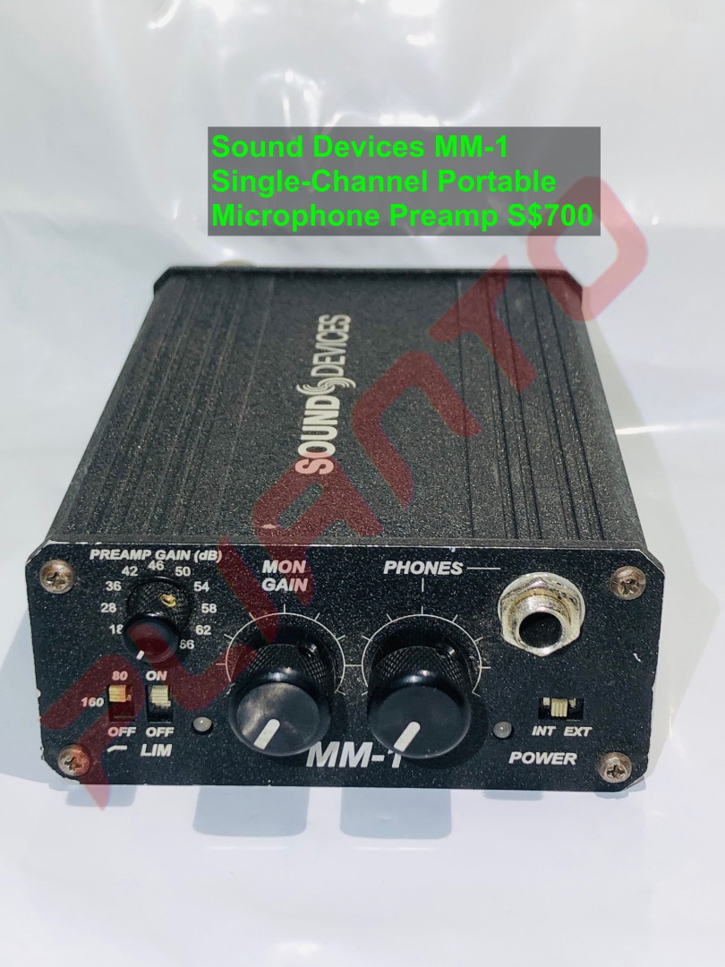 Sound Devices MM-1 Single-Channel Portable Microphone Preamp, Audio ...