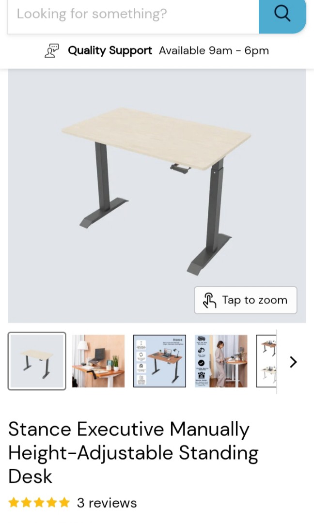 Stance Standing Desk Manual, Furniture & Home Living, Office Furniture ...