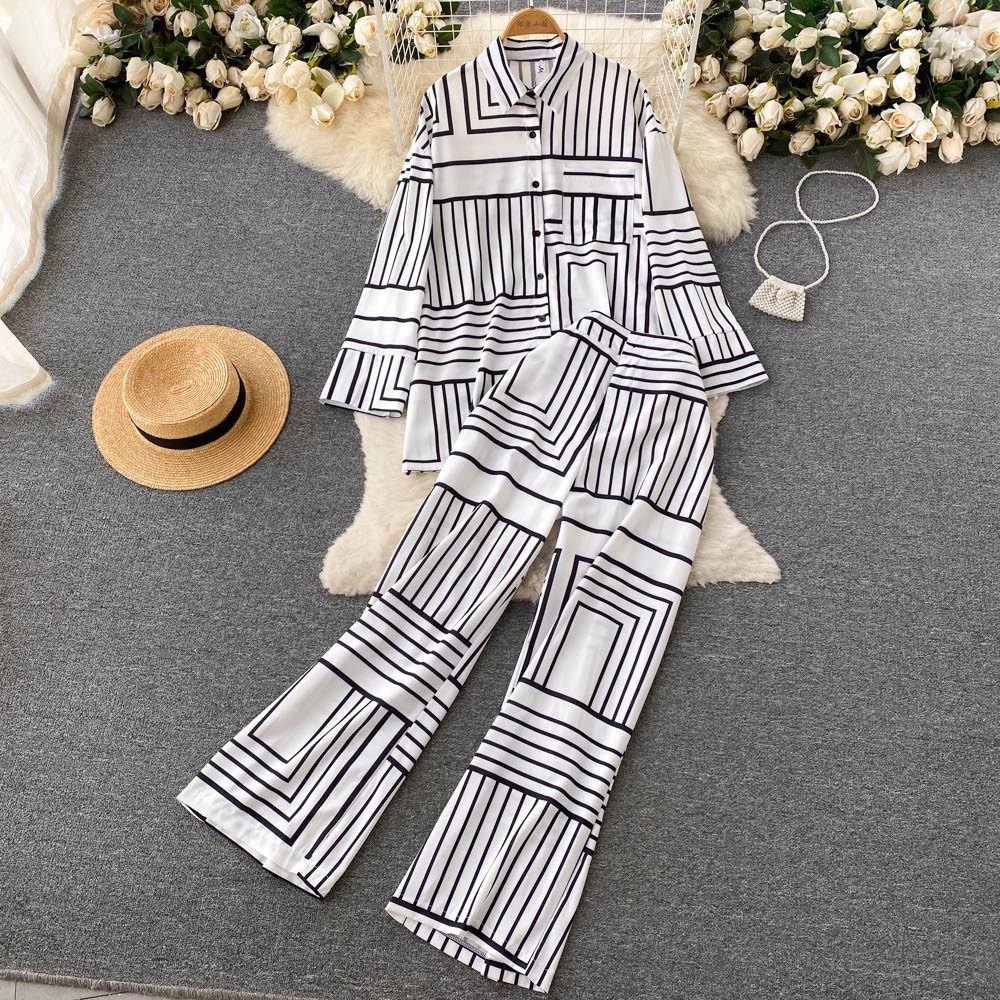 Stripes Pants Coords, Women's Fashion, Dresses & Sets, Sets or ...