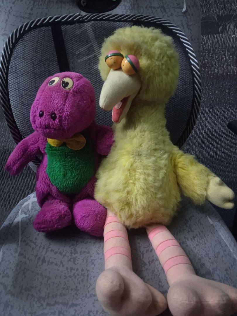 Stuffed Toy - Barney and Big Bird | for children, Hobbies & Toys, Toys ...