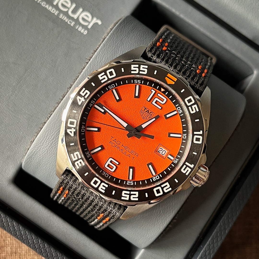 Tag Heuer Formula 1 Orange Dial, Men's Fashion, Watches & Accessories ...