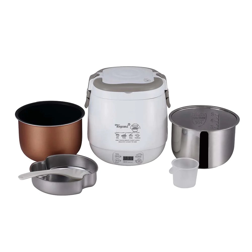 Toyomi Mini Rice Cooker White With Duo Pot 0.6L LRC 818, TV & Home ...