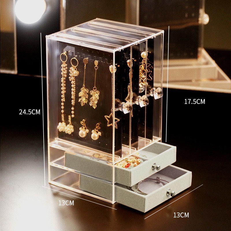 Transparent Acrylic Jewelry Organizer with Drawers, Women's Fashion ...
