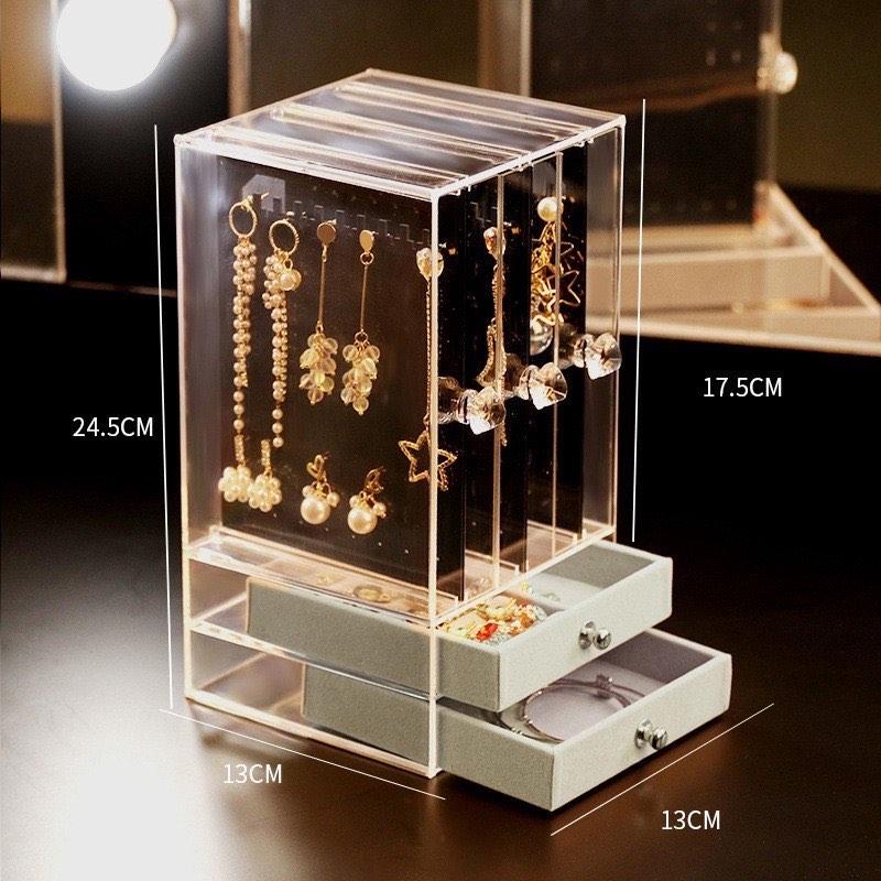 Transparent Acrylic Jewelry Organizer with Drawers, Women's Fashion ...