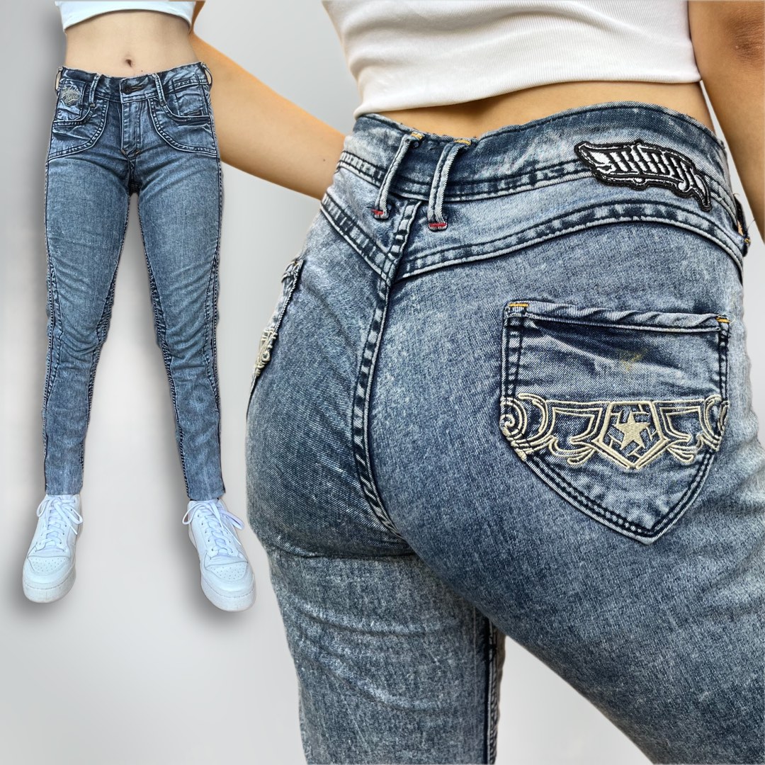Tribal Reversible Jeans, Women's Fashion, Bottoms, Jeans on Carousell