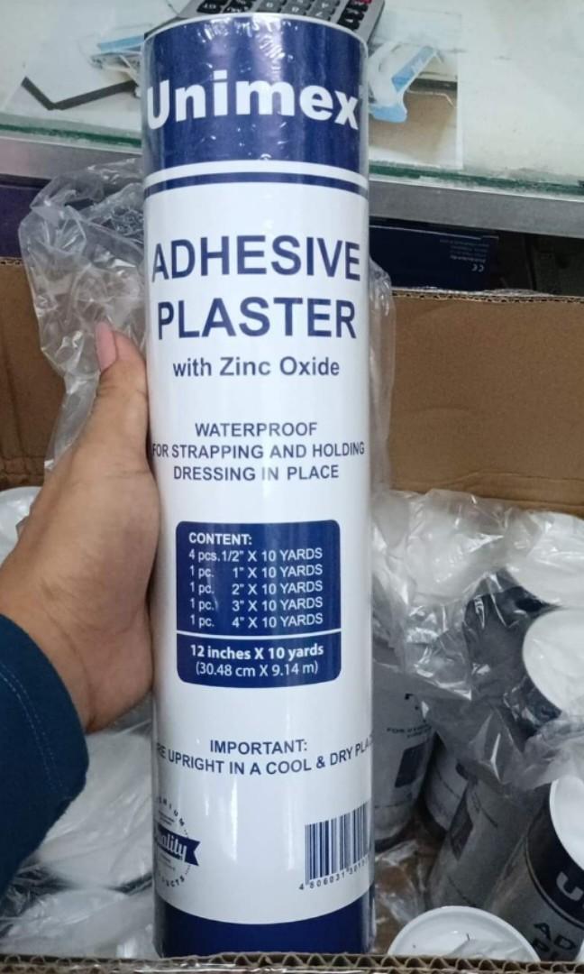 Unimex Adhesive Plaster with Zinc Oxide, Health & Nutrition, Medical ...