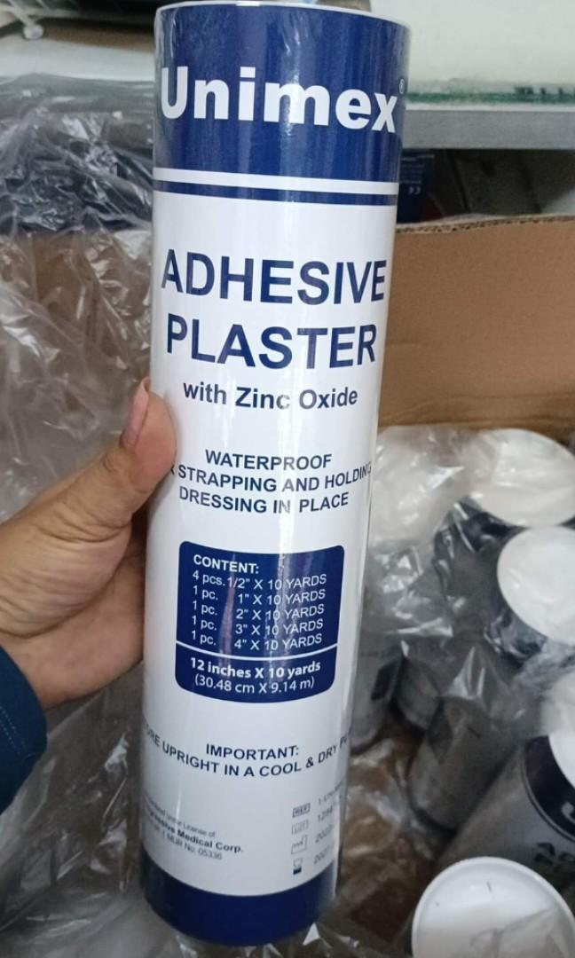Unimex Adhesive Plaster with Zinc Oxide, Health & Nutrition, Medical ...
