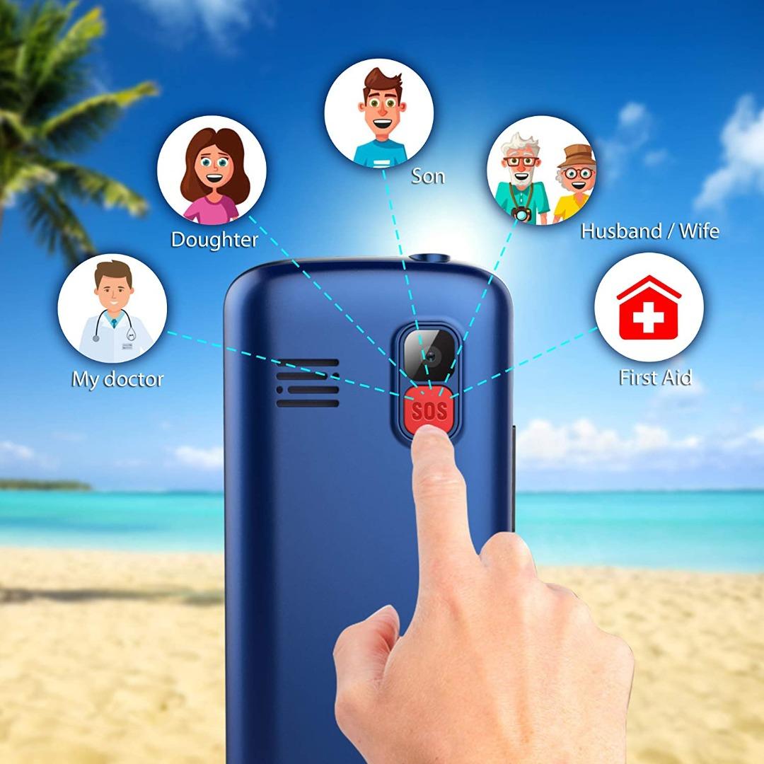 Ushining Big Button Mobile Phone for Elderly, Unlocked Senior Mobile ...