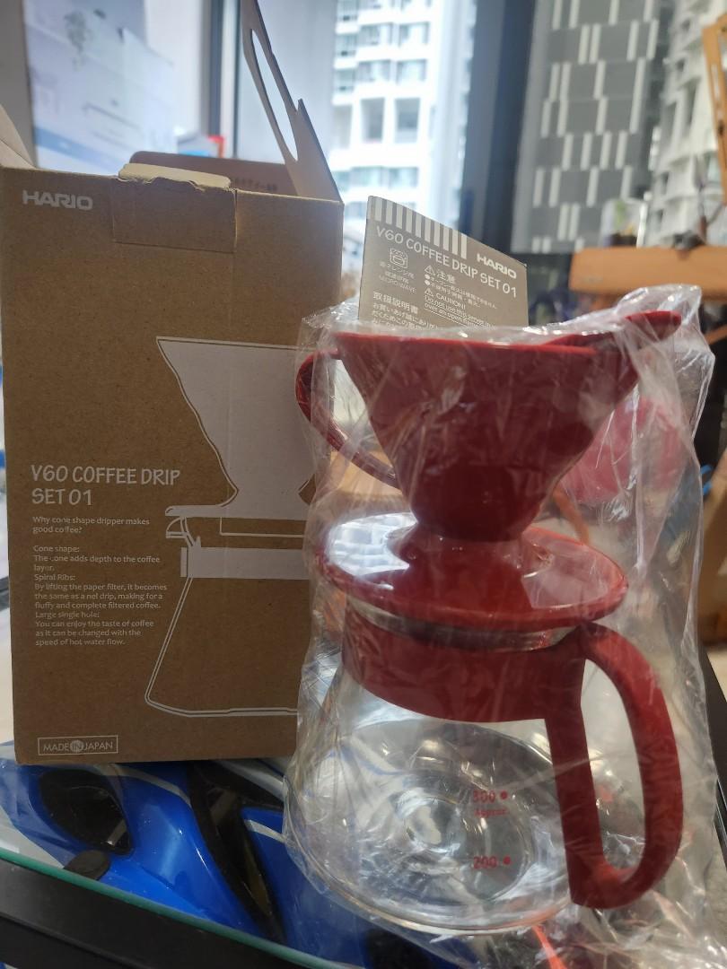 V60 Coffee Drip Set 01 (red), TV & Home Appliances, Kitchen Appliances ...