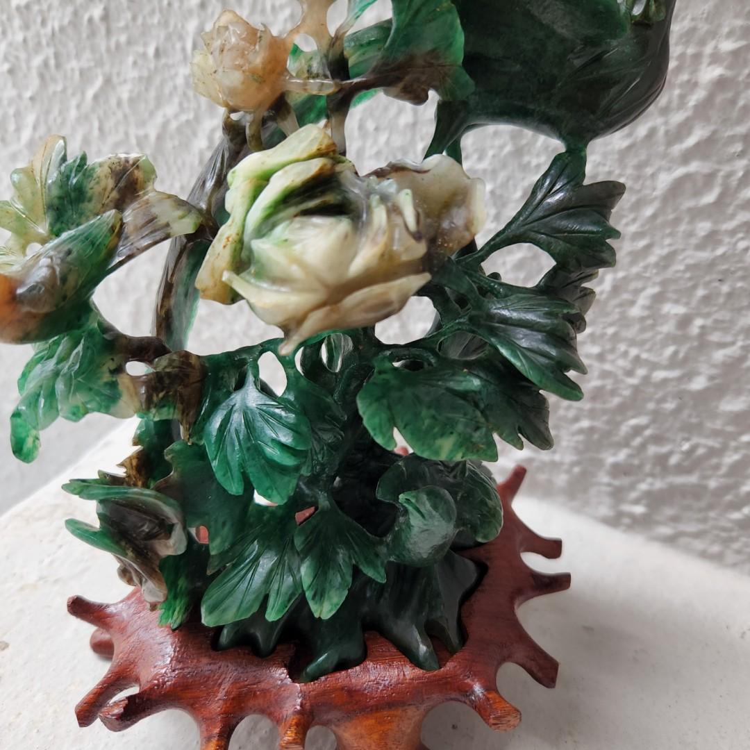 Vintage chinese phoenix jade stone decor, Hobbies & Toys, Memorabilia ...