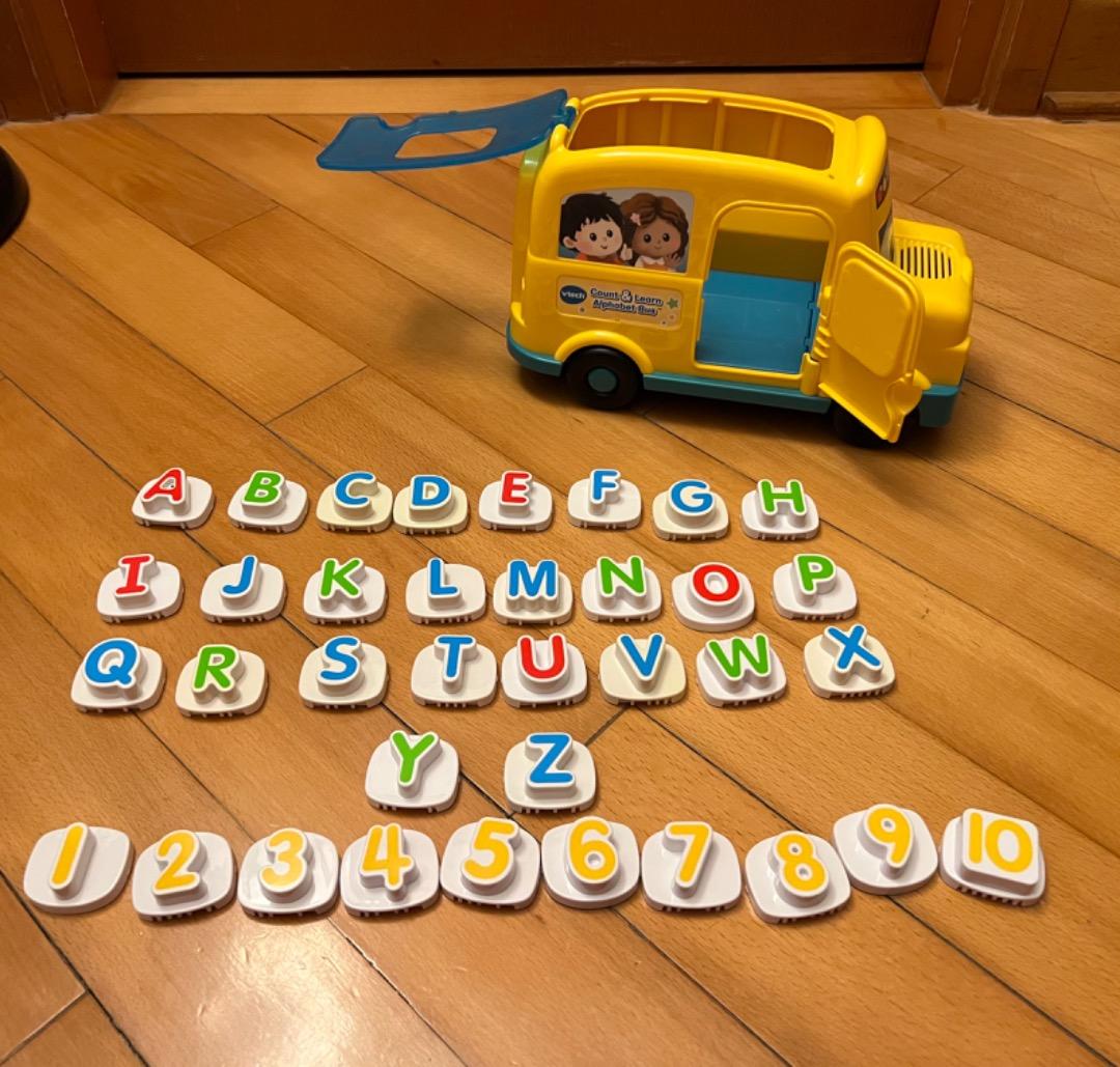 Vtech Count & Learn Alphabet Bus (數字發聲巴士）, 興趣及遊戲, 玩具 & 遊戲類 - Carousell