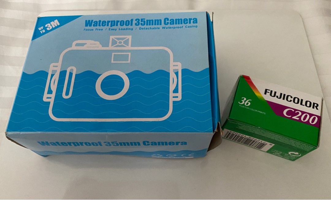 Waterproof 35mm Camera + free Fujifilm C200, Photography, Cameras on Carousell