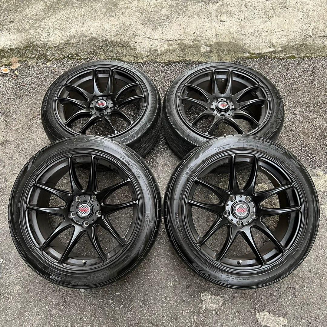 work emotion 17 inch sports rim civic fd tyre 70%, Auto Accessories on ...