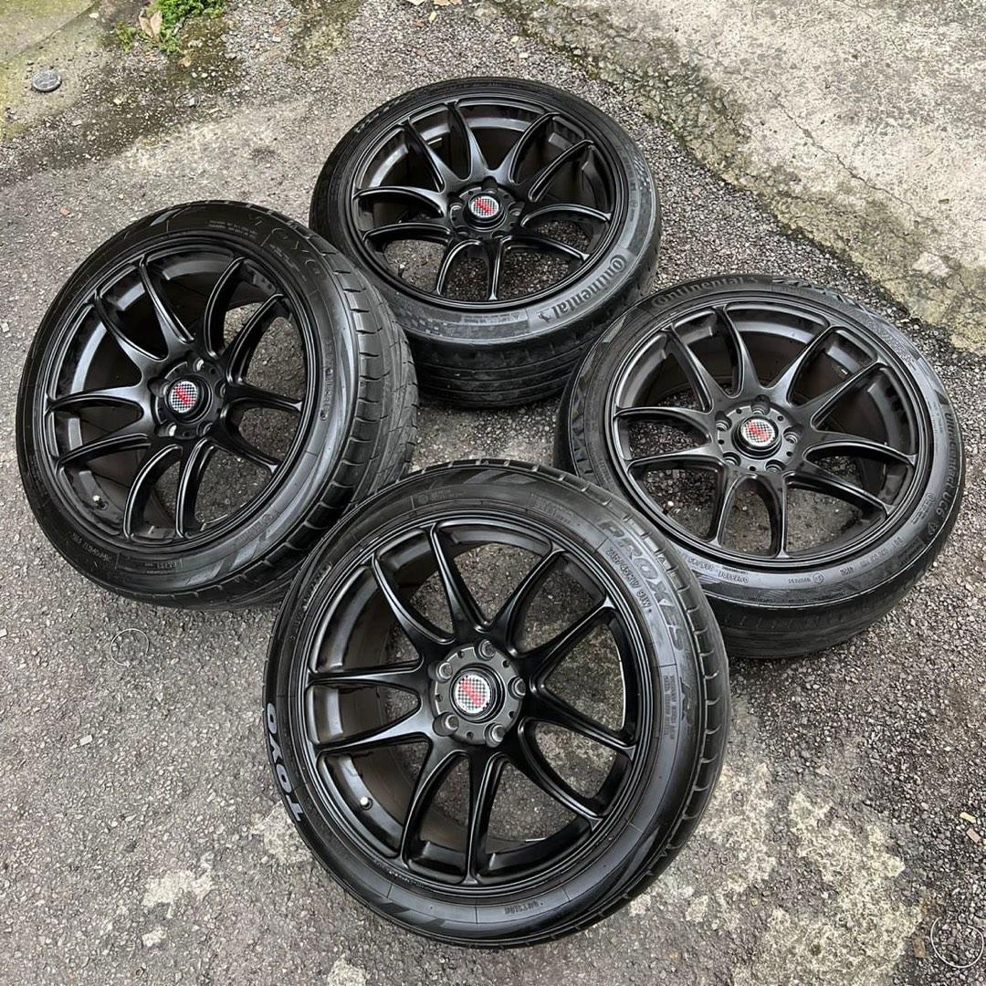 work emotion 17 inch sports rim civic fd tyre 70%, Auto Accessories on ...