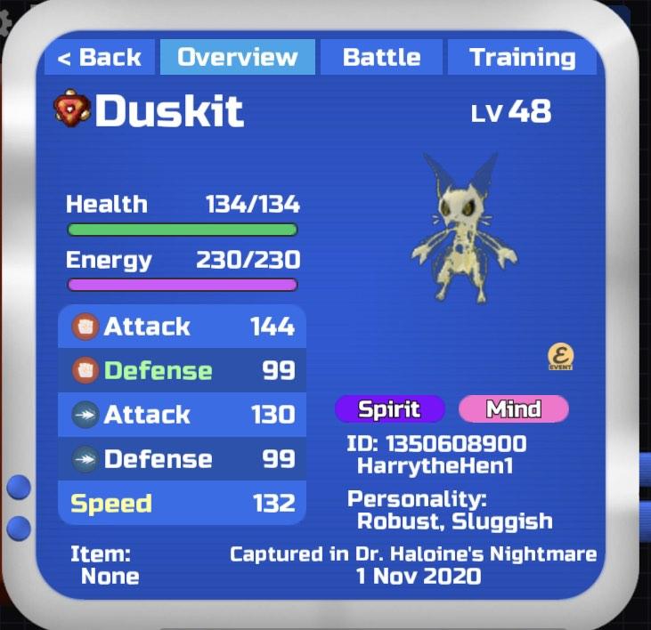 WTS HW Duskit (Yellow) (Loomian Legacy), Video Gaming, Video Games ...